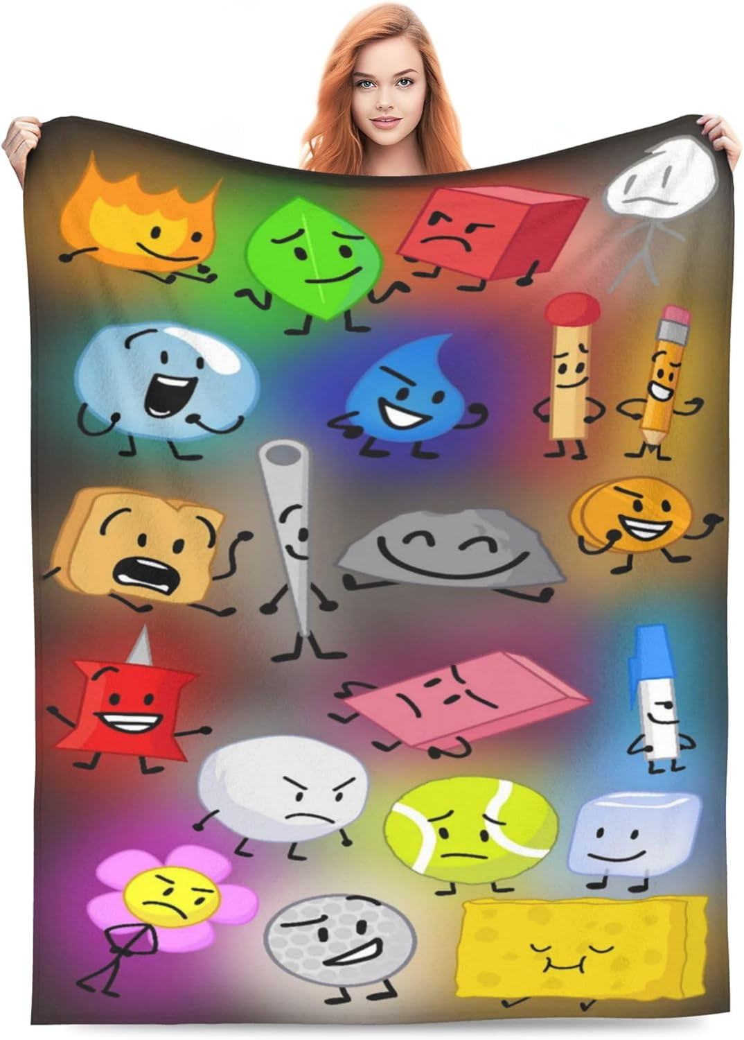 Battle for Dream Island Bfdi Bed Blankets Lightweight Flannel Throws ...