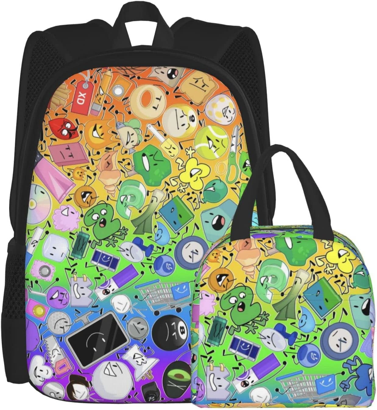 Battle for Dream Island Casual 2 Pieces Backpack Set, Battle for Bfdi ...