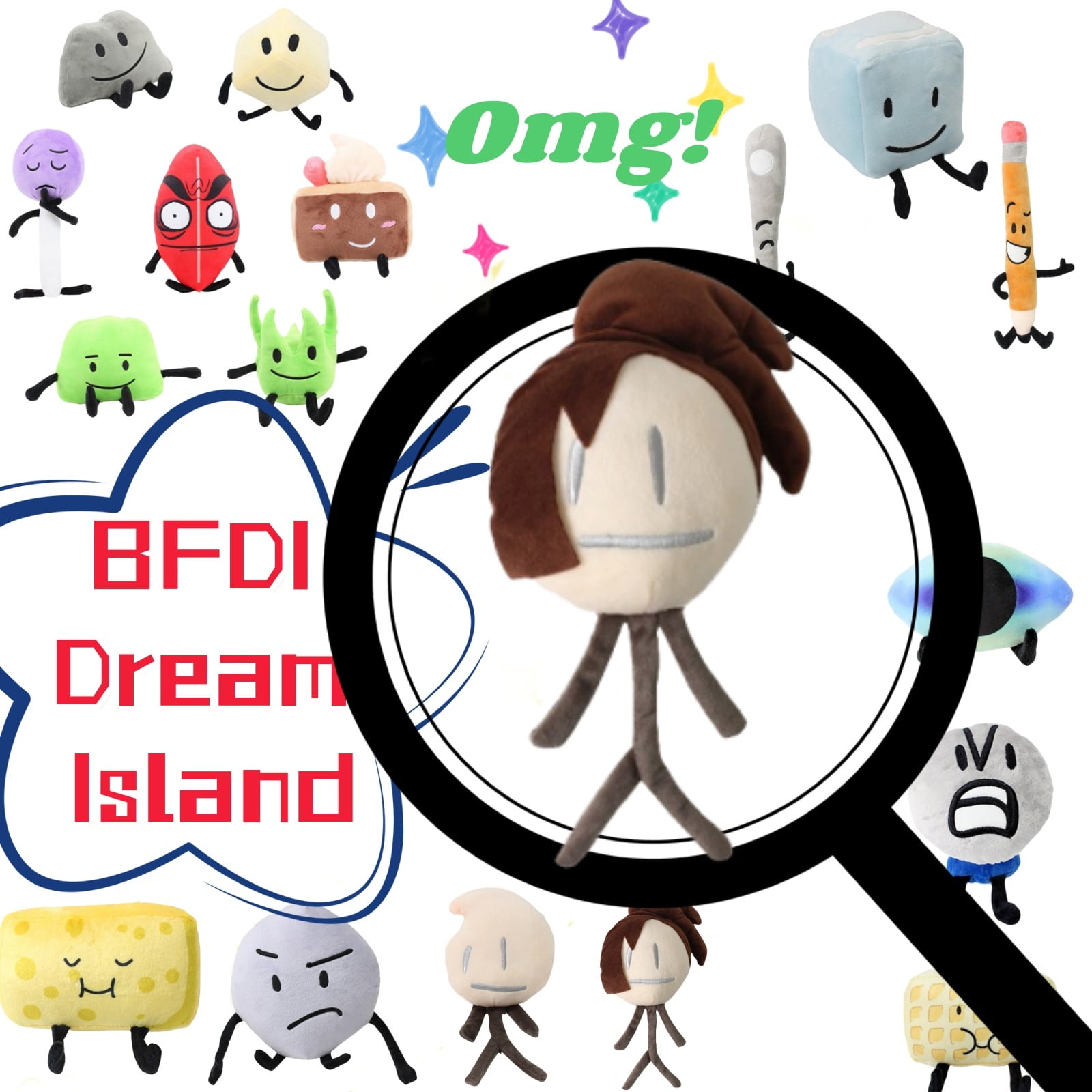 Battle for Dream Island Plush Doll, Soft Adorable BFDI Plush - Walmart.com