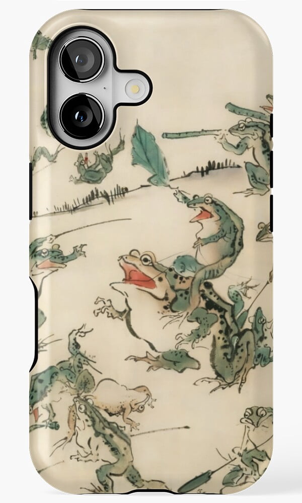 Battle of Frogs Retro Phone Case for iPhone 17 16 15 14 13 12 11 Pro ...