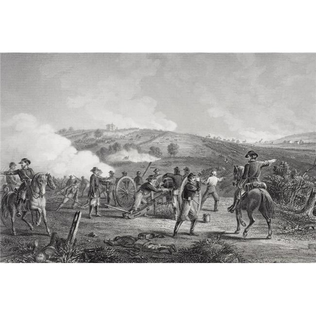 Battle of Gettysburg Pennsylvania 1863.Artist J.R. Chapin Poster Print, Large - 34 x 22 ...