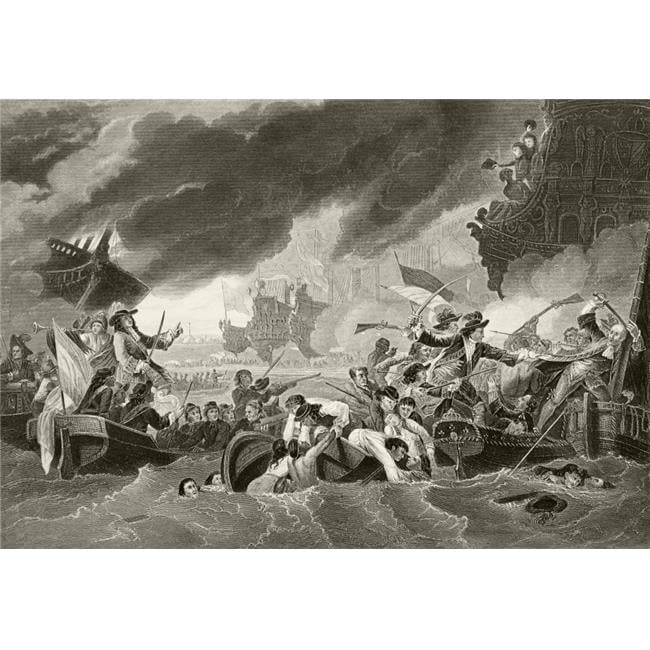 Battle of La Hougue Or La Hogue Between Anglo-Dutch & French Naval ...