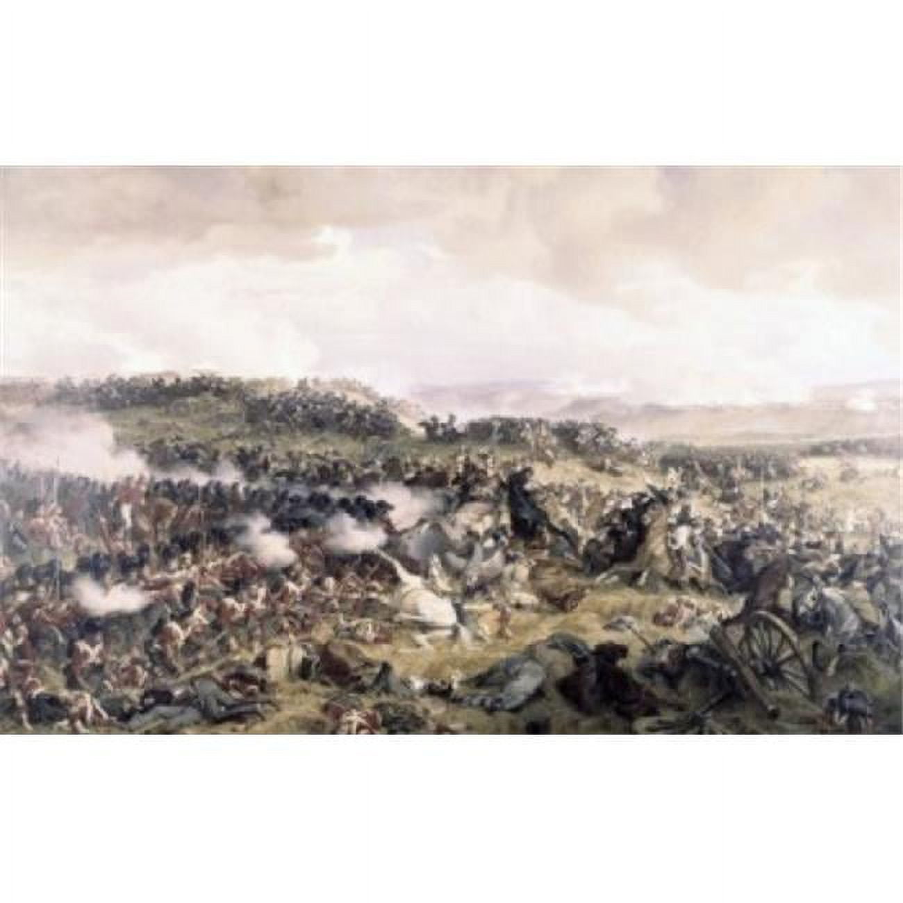 Battle of Waterloo 1874 Felix Henri E. Philippoteaux, 1815-1884 French ...