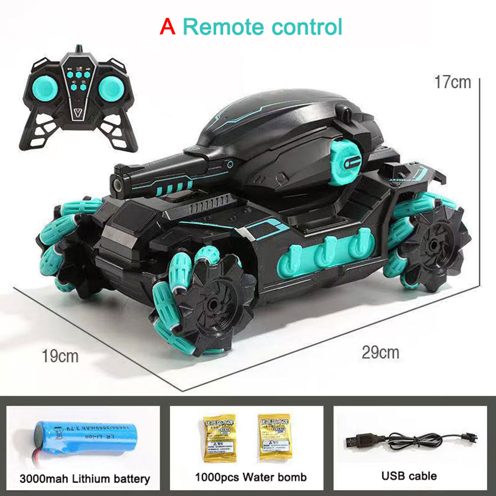 Battle rc water bomb tracked tank 2.4g gravity hand watch dual remote ...