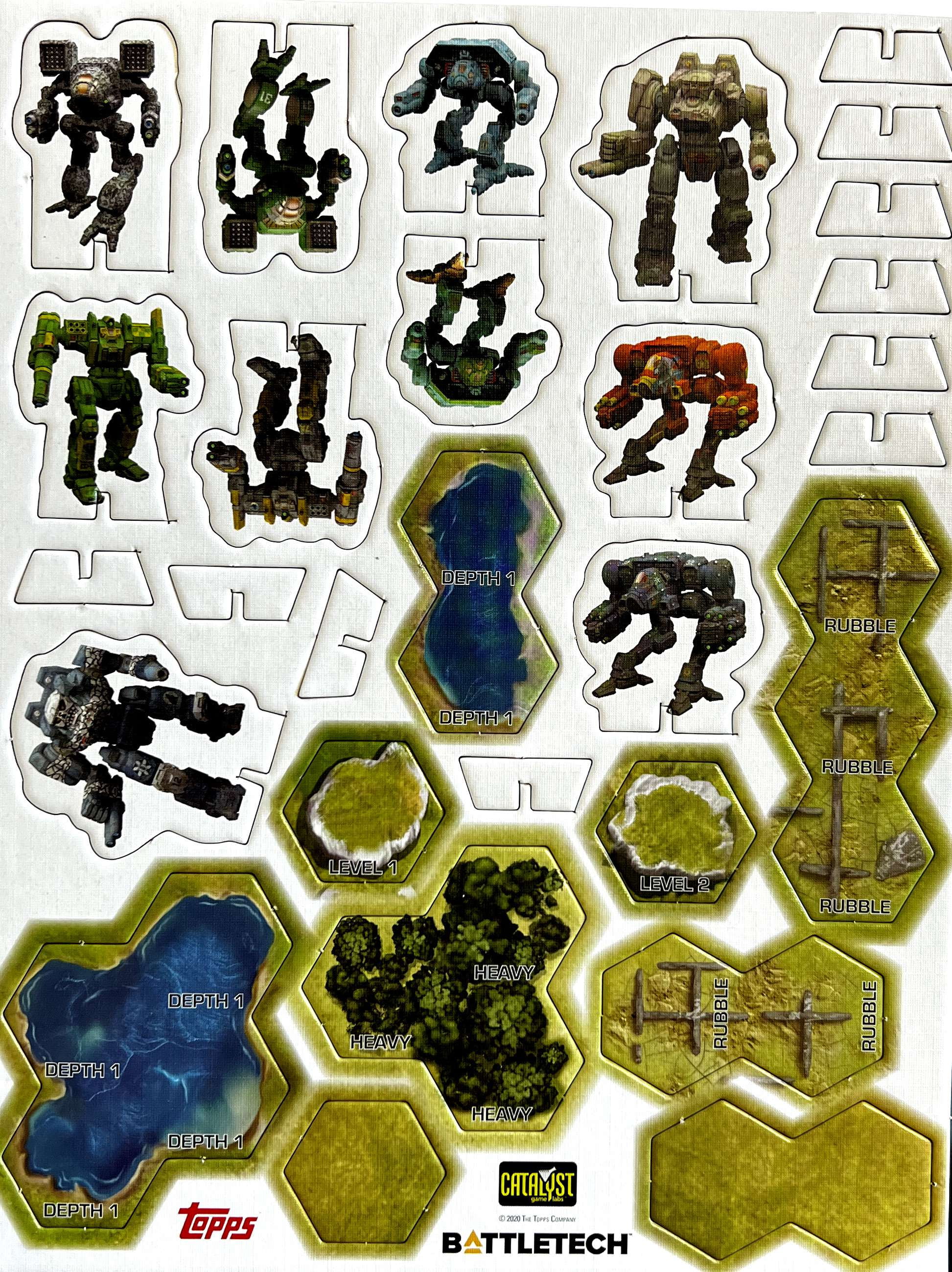 BattleTech Clan Invasion Additional BattleMechs & Terrain Punchboard ...