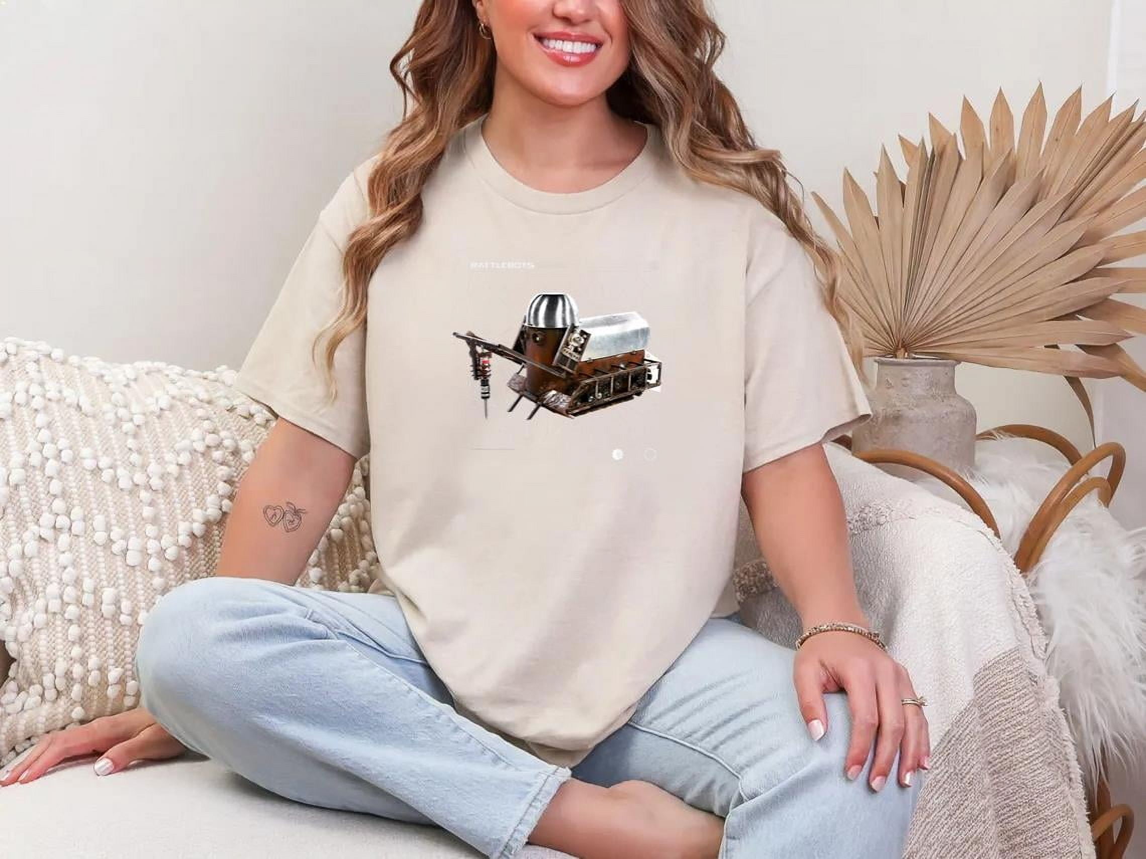 Battlebots T-Shirt with Rusty Robot Engineering Tech Graphic Style, for men & women, up to size ...