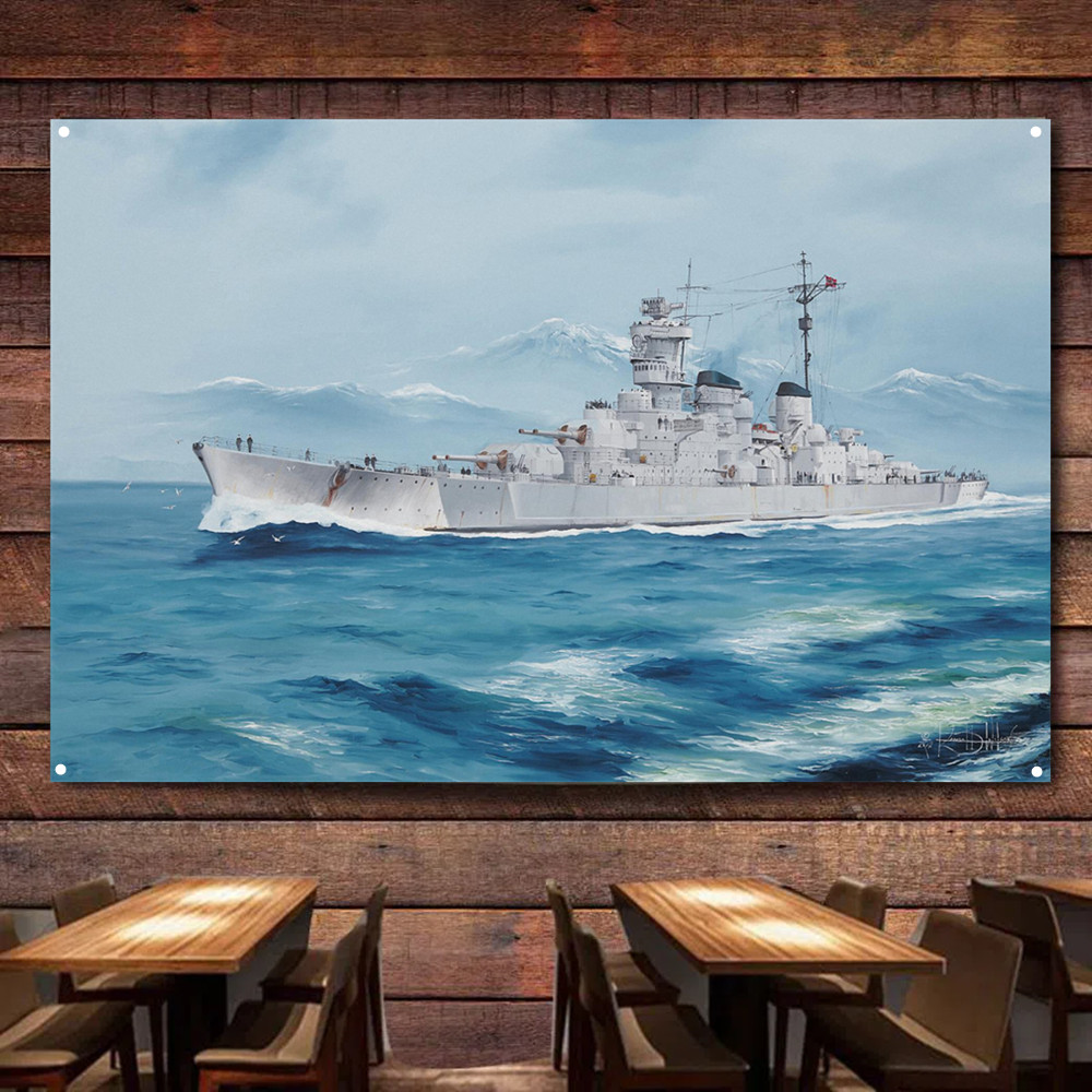 Battlecruiser Barbarossa Battleship Wall Art Banners Hanging Flags Wall ...