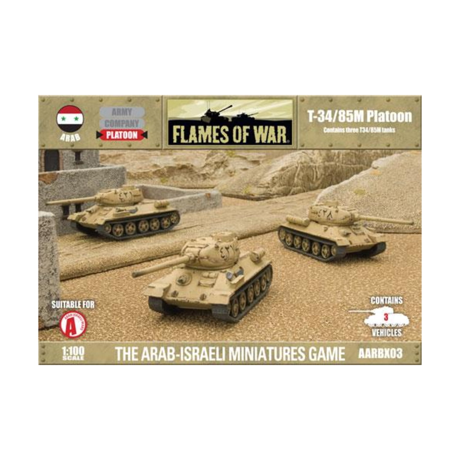 Battlefront Flames of War Arab-Israeli Wars Arab T-34/85M Platoon ...