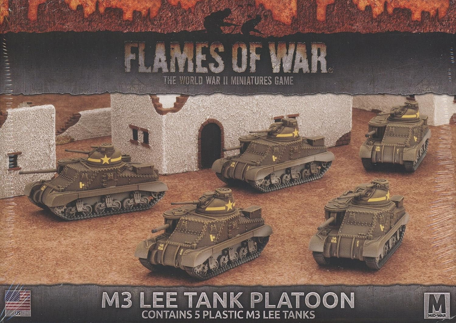 Battlefront Miniatures Flames of War US M3 Lee Tank Platoon FOW UBX50 ...