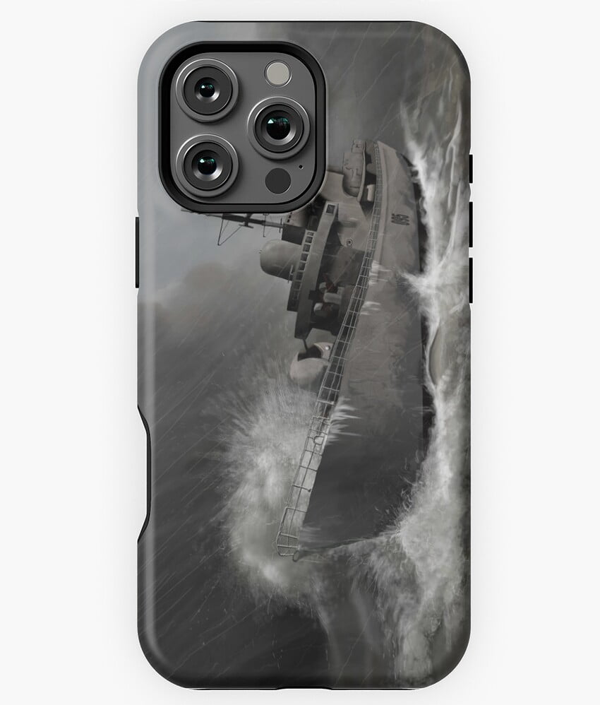 Battleship Braving The Storm Naval Art M07347 Phone case for iPhone 11 ...