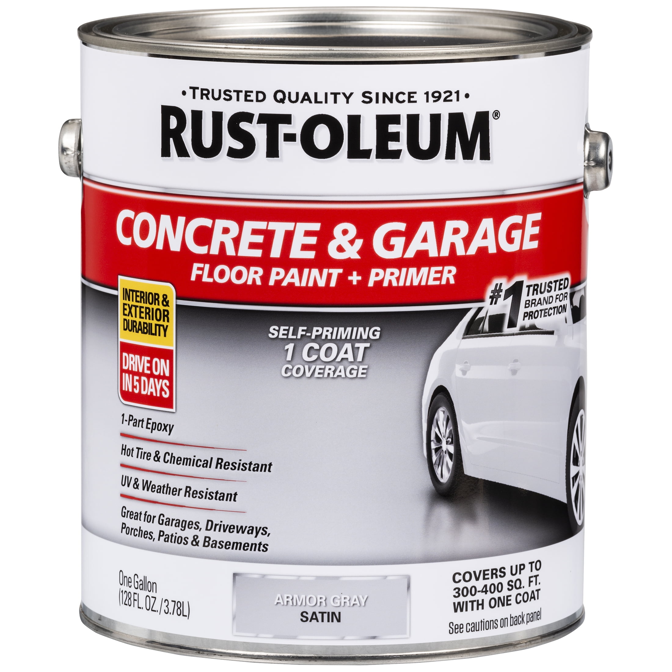 Rust-Oleum Battleship Gray 1 Gallon Indoor Masonry, Concrete & Garage ...