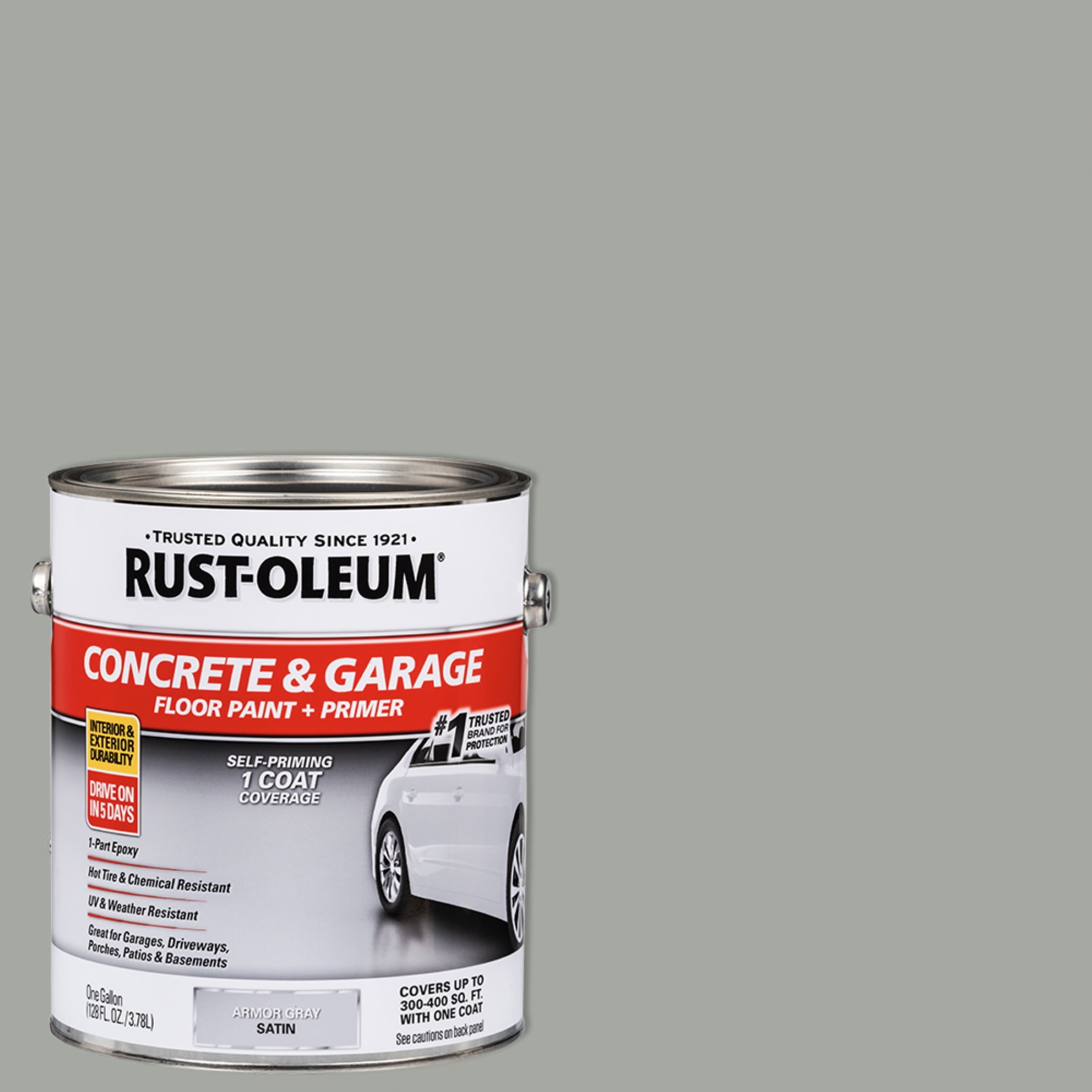 Battleship Gray, Rust-Oleum Satin Concrete and Garage Floor Paint and ...