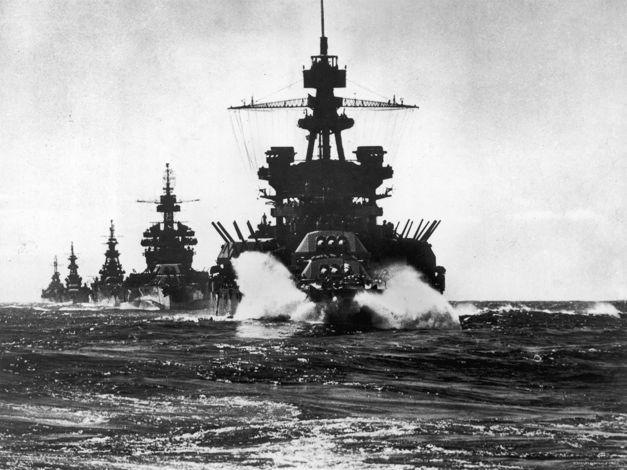 Art.com Battleship USS Pennsylvania Leading Convoy of Cruisers Moving ...