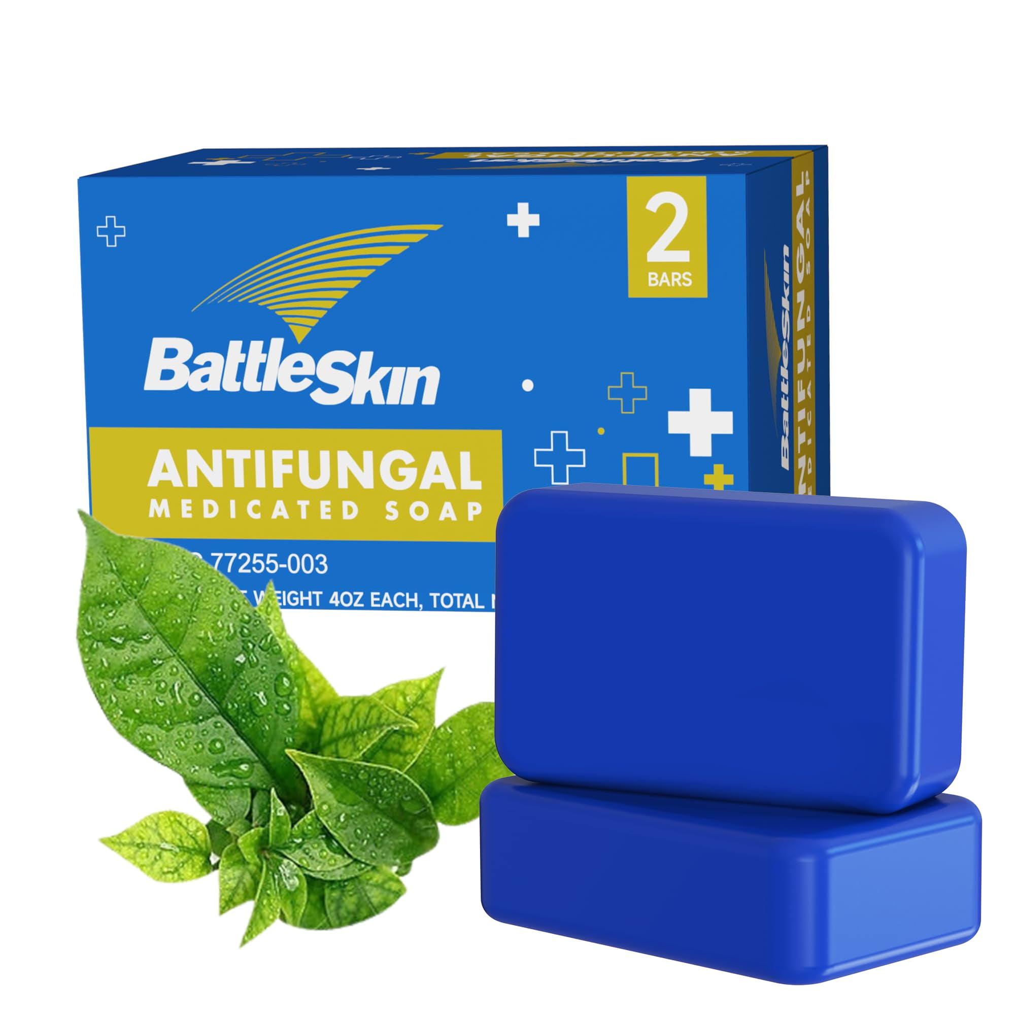 Battleskin Antifungal Medicated Soap HMF23 Bar, Tea Tree Soap Bar ...
