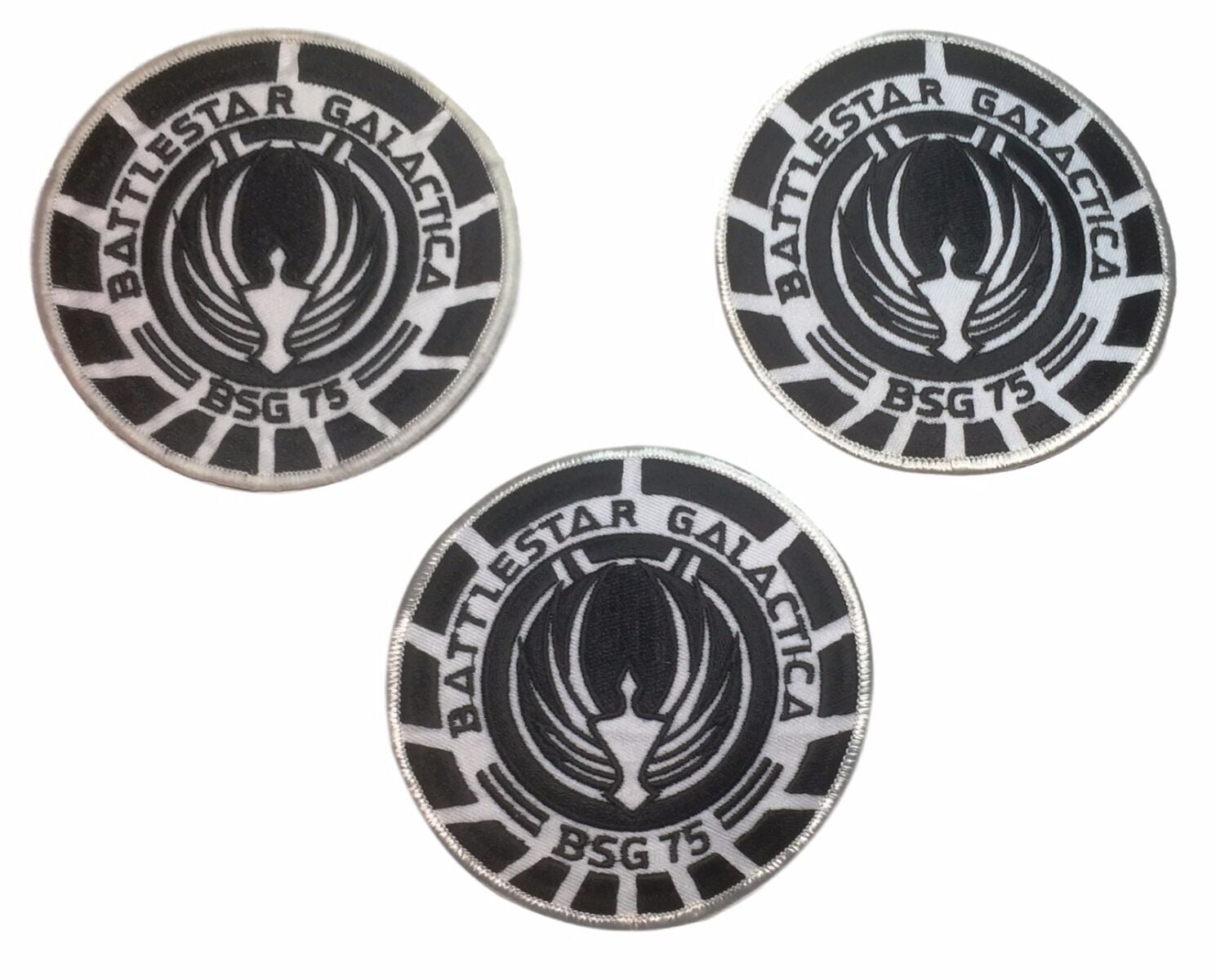 Battlestar Galactica BSG 75 Marines Logo Black White Embroidered Patch ...