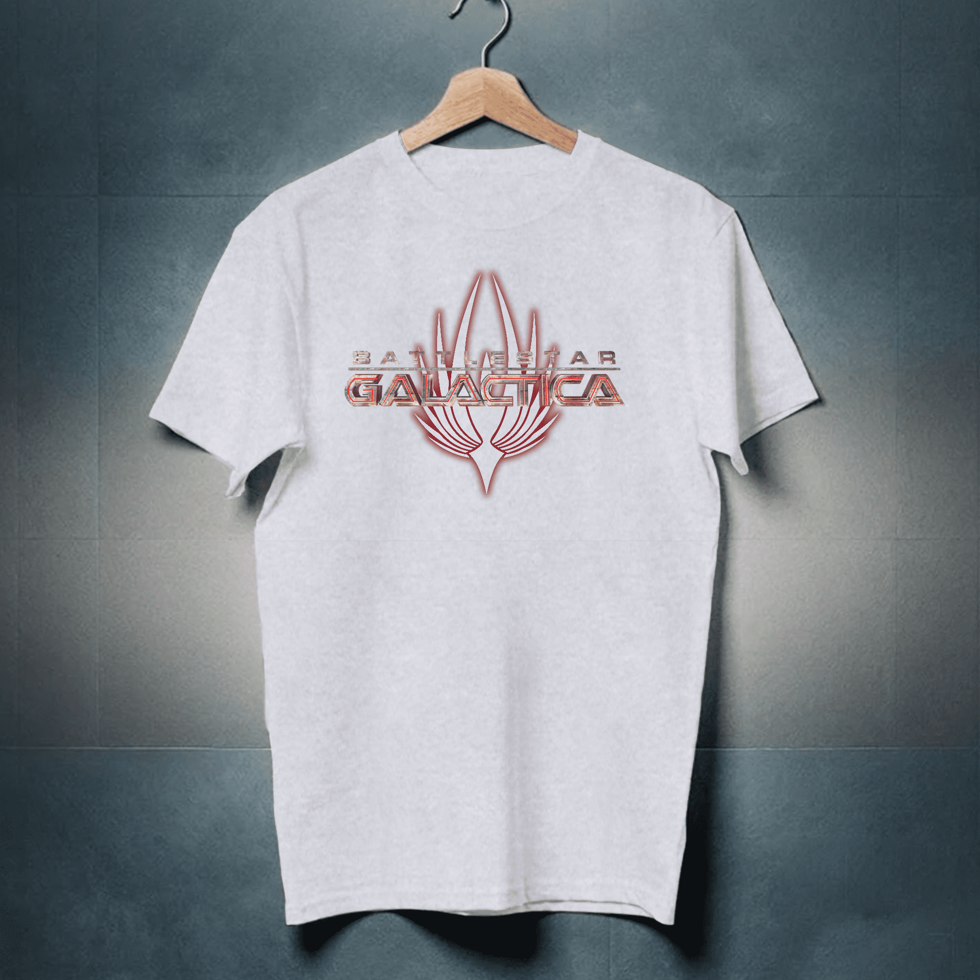 Battlestar Galactica Logo With Phoenix T Shirt Licensed Sci-Fi TV Show ...