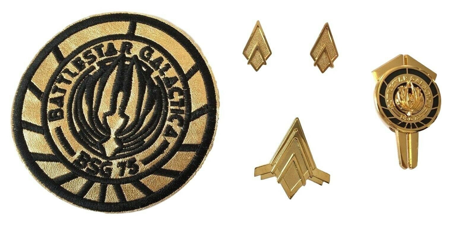 Battlestar Galactica Lt. and Wings Dress Uniform Cosplay Pins and Patch ...
