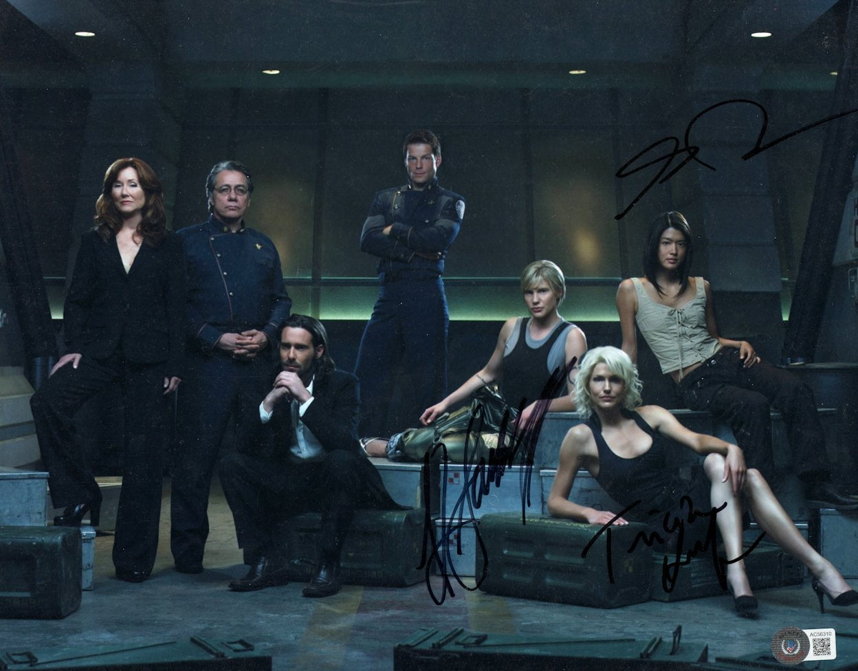 Battlestar Galactica Multi Autographed 11X14 Photo Sackoff Helfer BAS AC56310 - Walmart.com