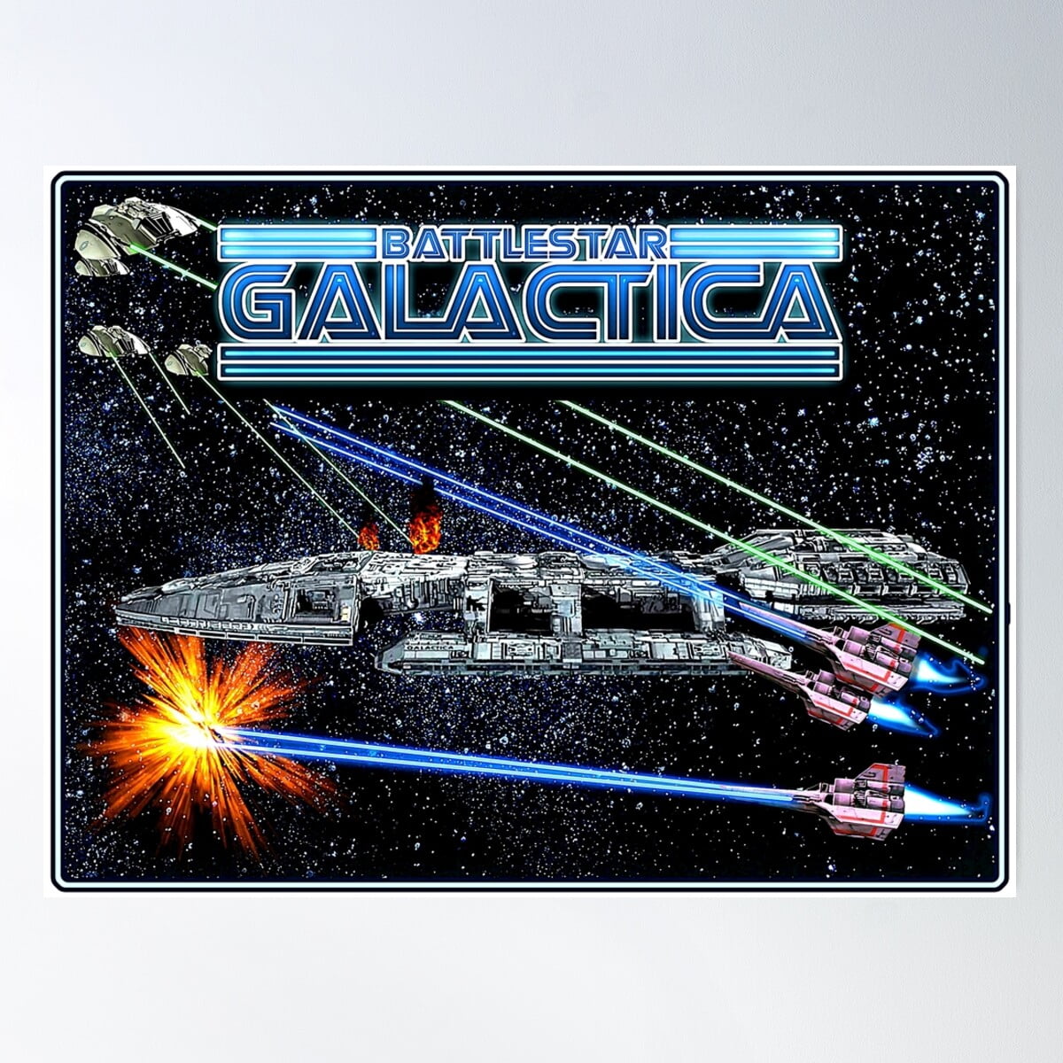 Battlestar Galactica Poster Wall Art, Modern Wall Decor For Living Room ...
