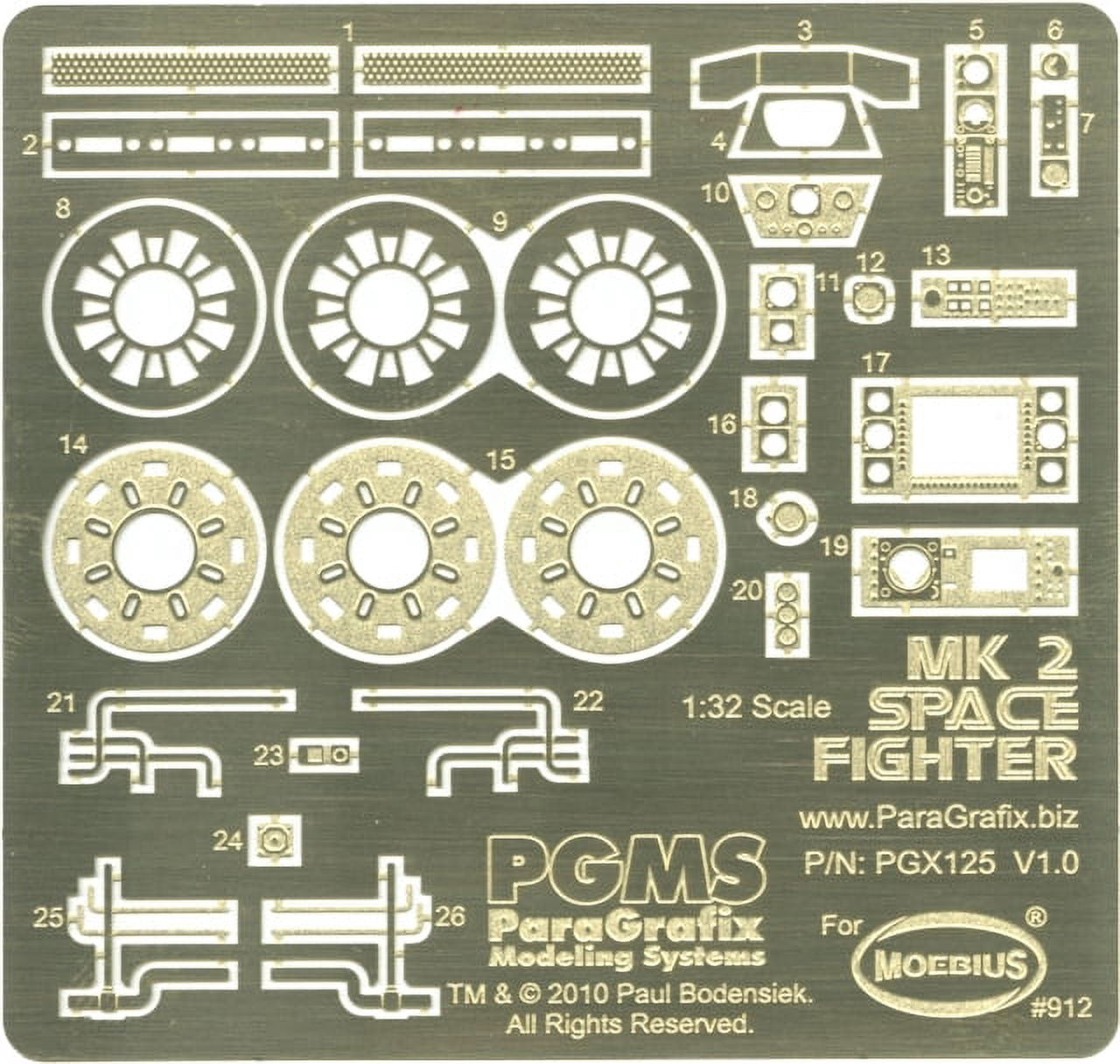 Battlestar Galactica Viper Mk 2 Photoetch & Decal Set (PGX125 ...