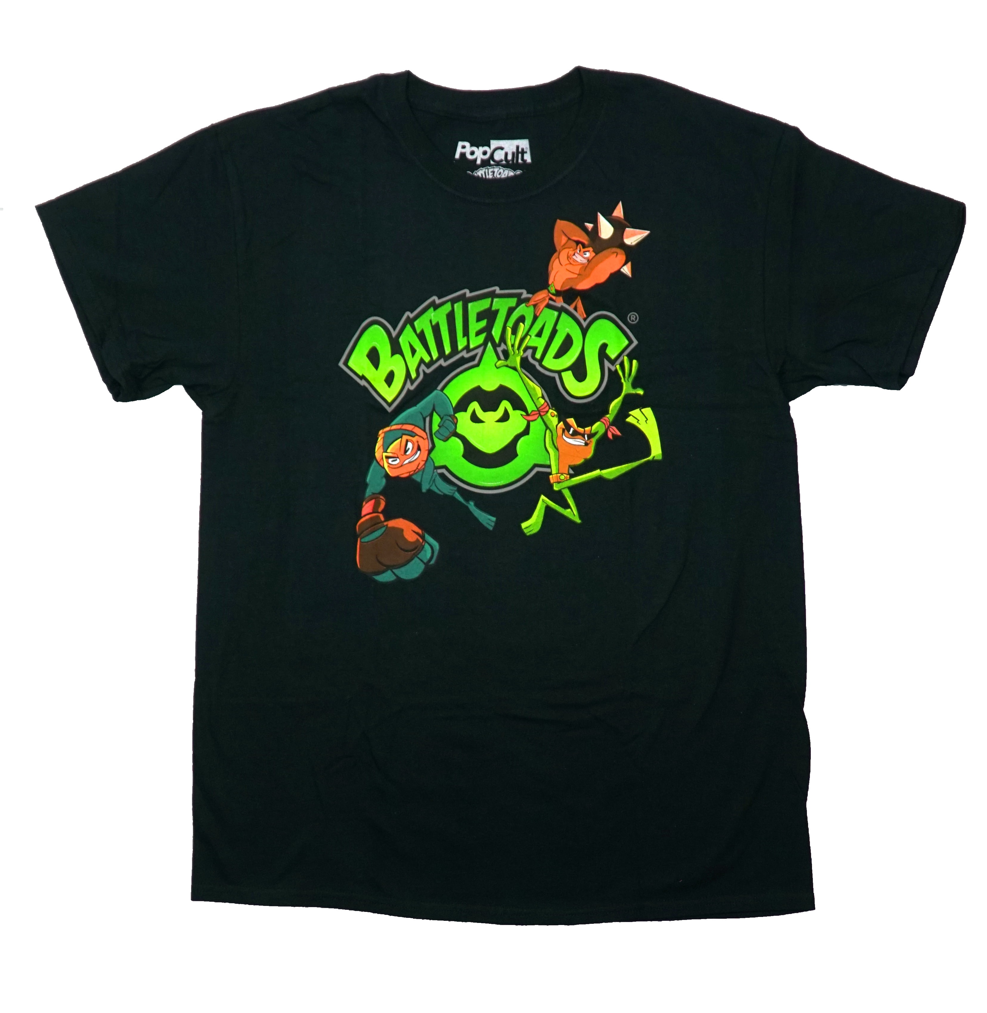 Battletoads Mens T-Shirt - Zitz, Rash and Pimple Around Green Toad ...