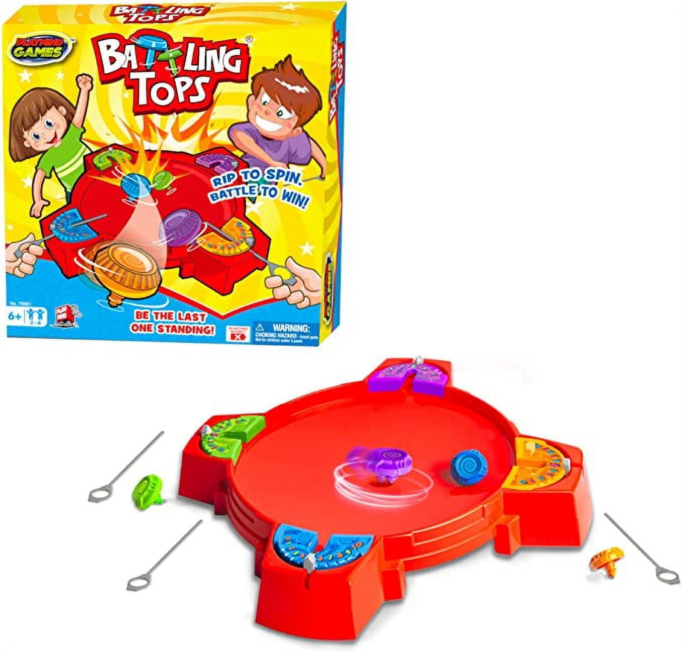 Battling Tops Classic Game Set with Launcher for 2-4 Kids, Ages 6 ...