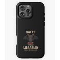 Batty Librarian Cute Bookworm Bat Reading Design M15282 Phone case for ...