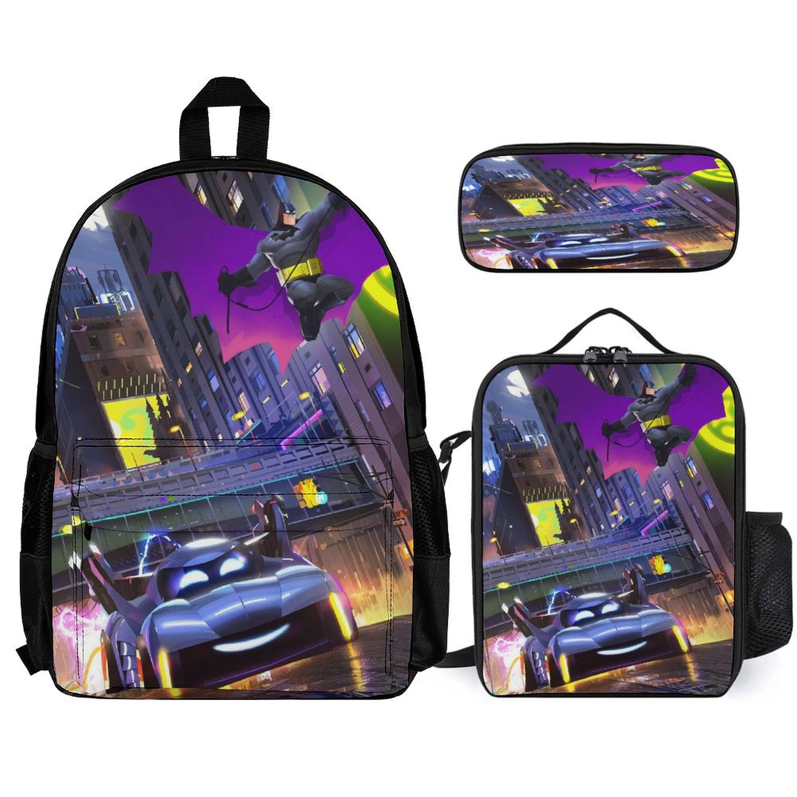 Batwheel Backpack Set Cartoon Bag Backpack with Lunch Box & Pencil Case ...