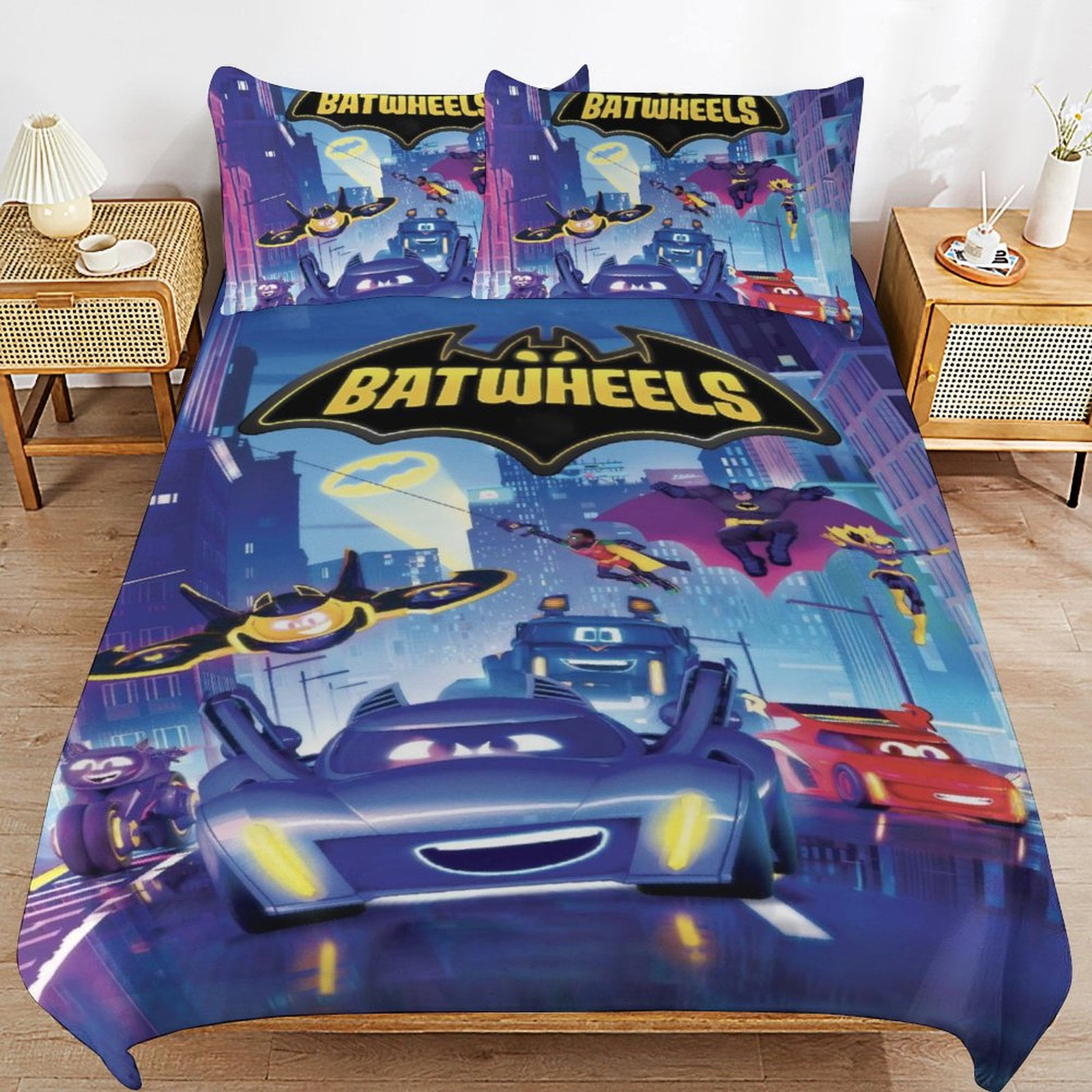 Batwheel Bed Duvet Cover Cartoon Bedding Sets 3D Lightweight 3 Piece ...