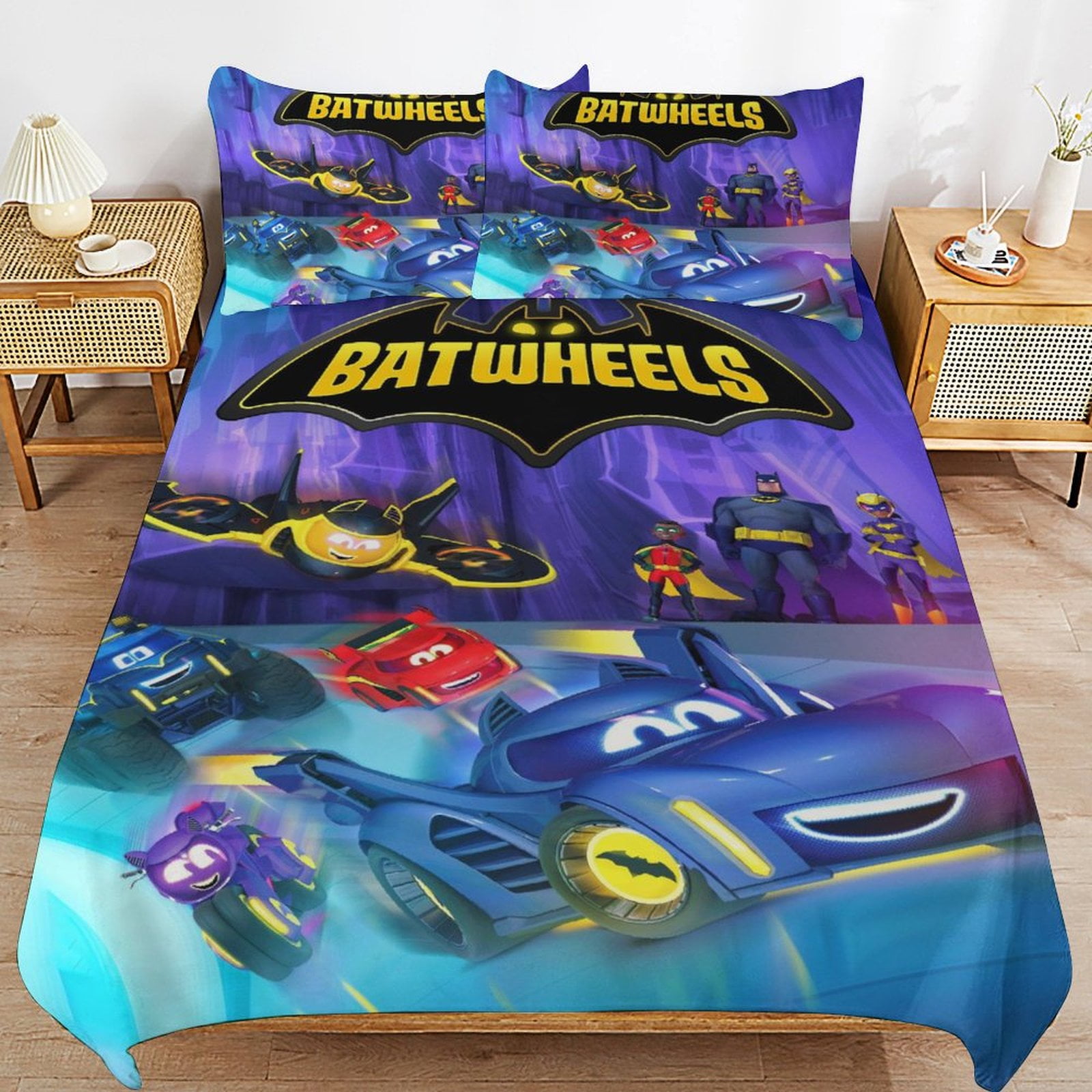 Batwheel Bed Duvet Cover Cartoon Bedding Sets 3D Lightweight 3 Piece ...