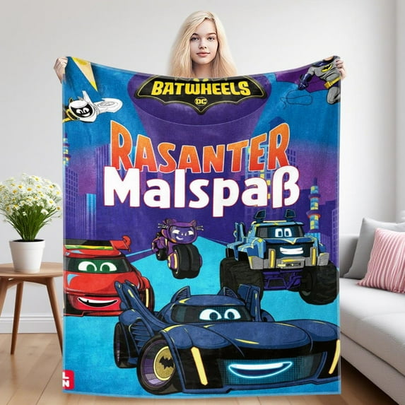 Batwheels Blanket Gifts Throw Fan for Girls Boys Kids Fan Lover ...