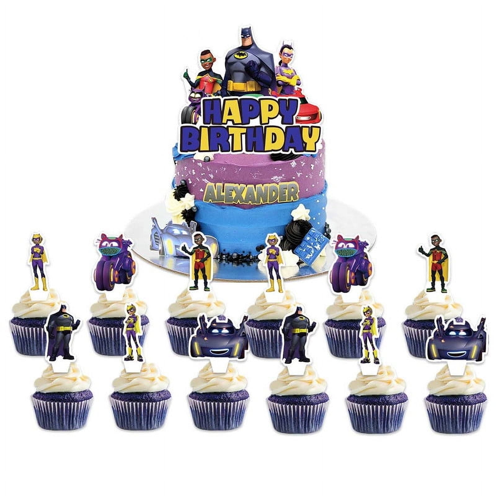 Batwheels Cake Topper Cupcake Set Party Supplies Decoration Birthday ...