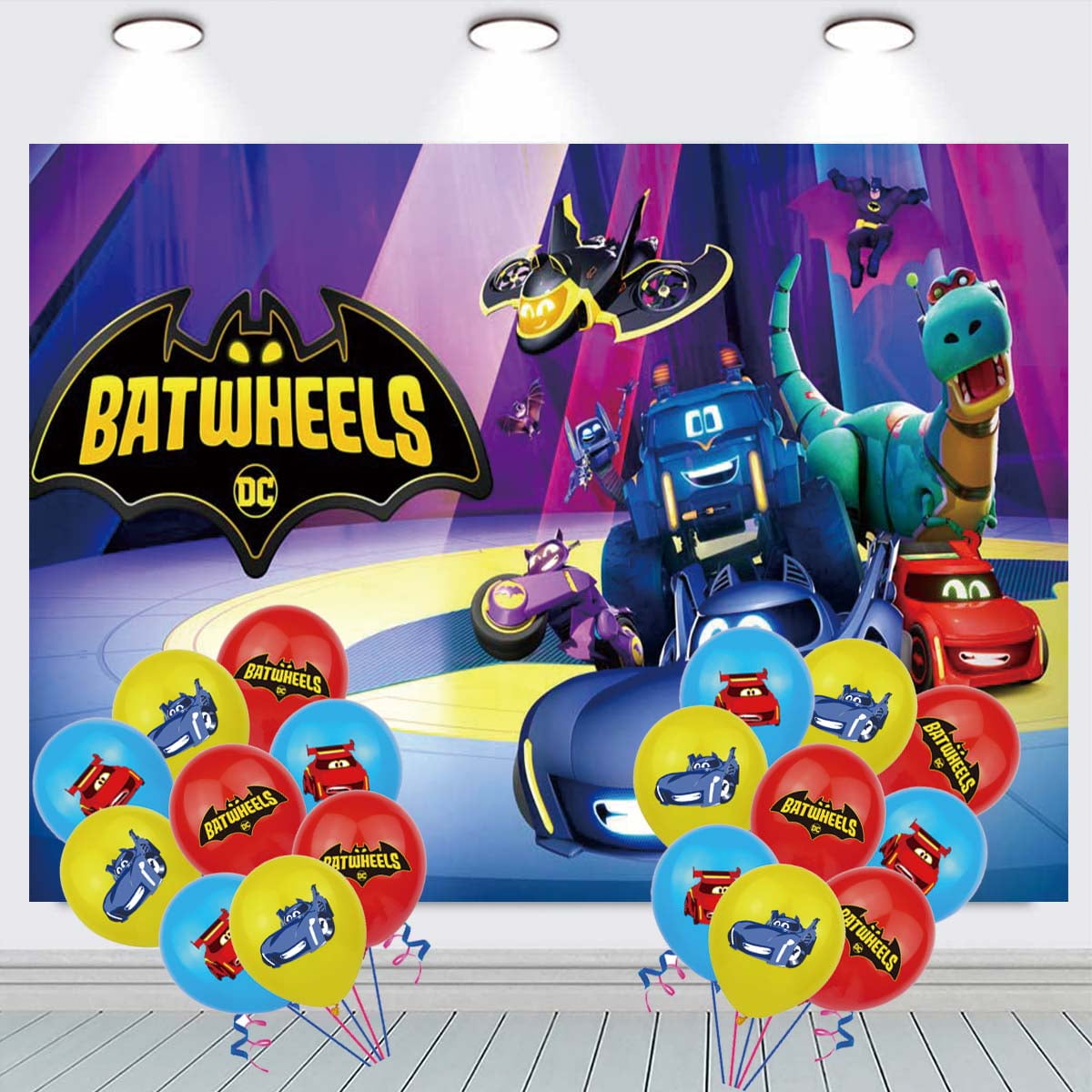 Batwheels Taspestry Poster Banner Backdrop Background Birthday Balloons ...