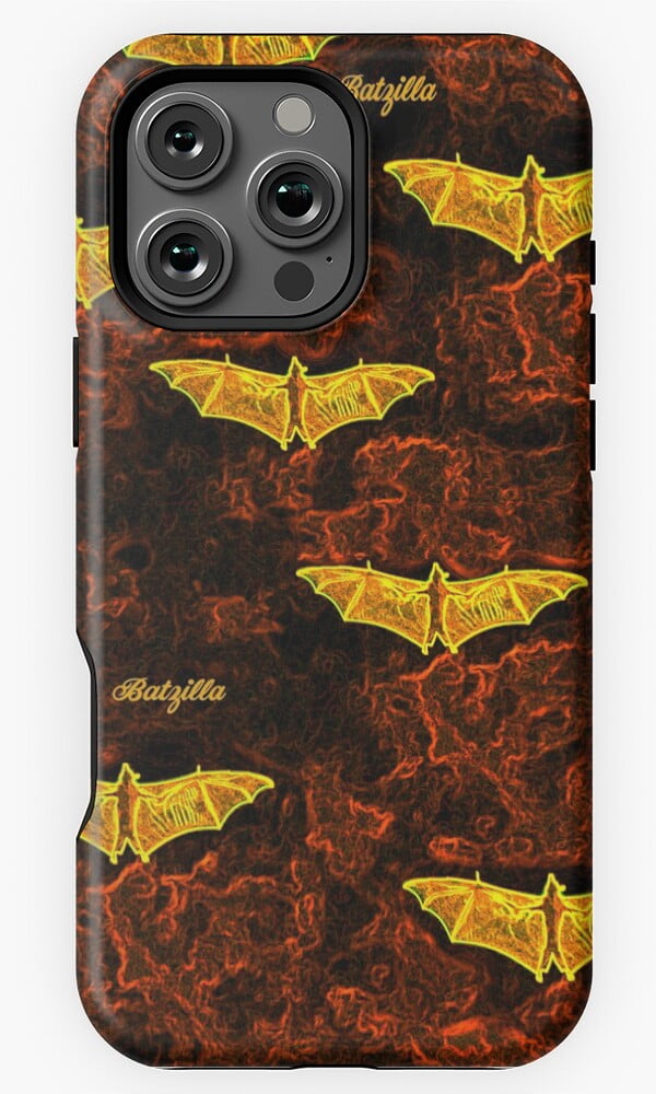 Batzilla Red Flight Glowing Bats Stylish Phone Case Compatible with ...