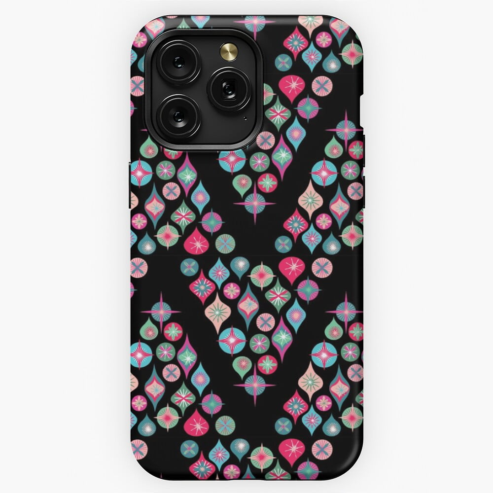 Bauble Chevron Pattern Christmas Holiday Art iPhone Case 17 through 11 ...