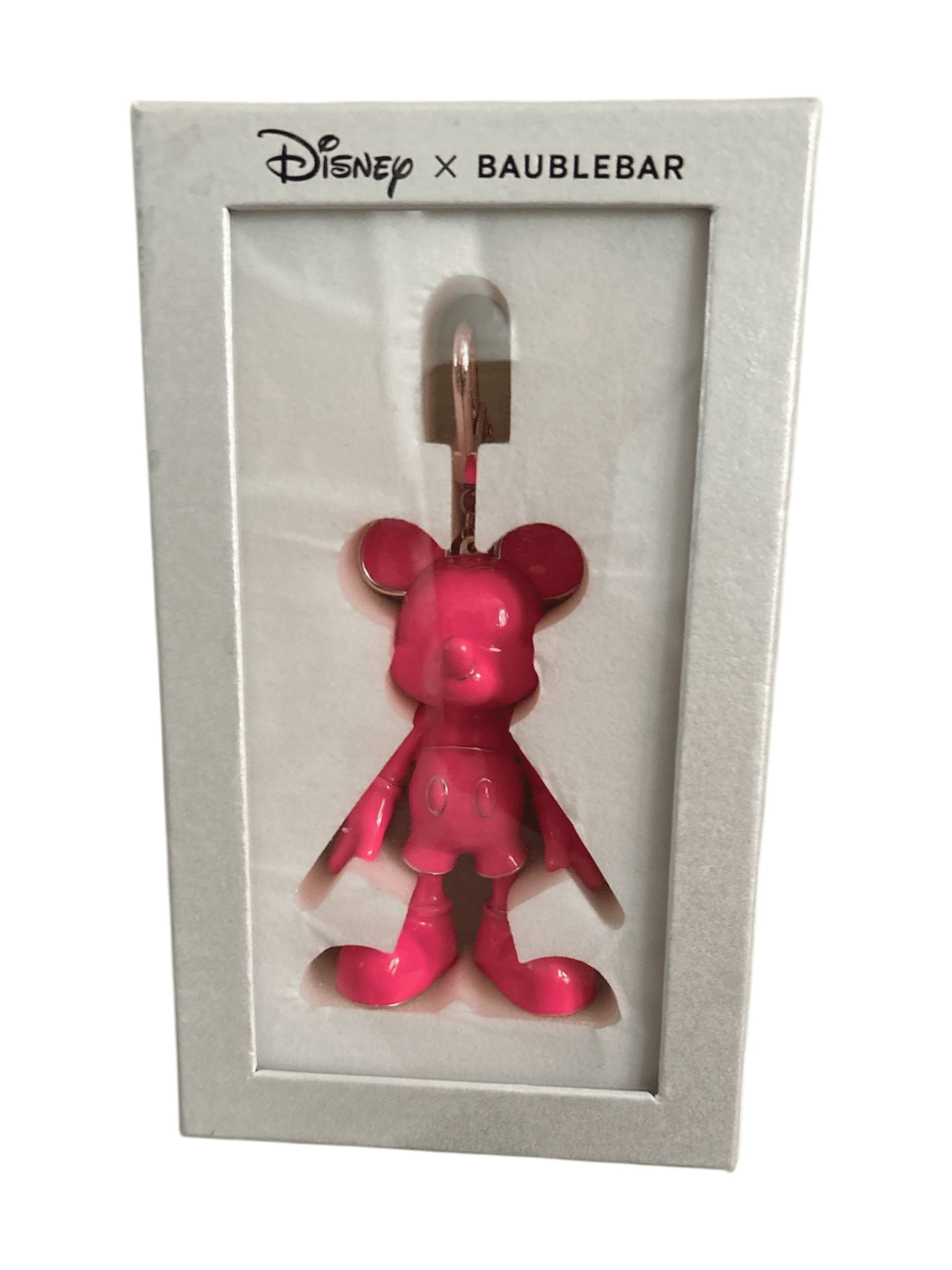 Baublebar X Disney Mickey Mouse Pink Gold Keychain Purse Bag Charm ...