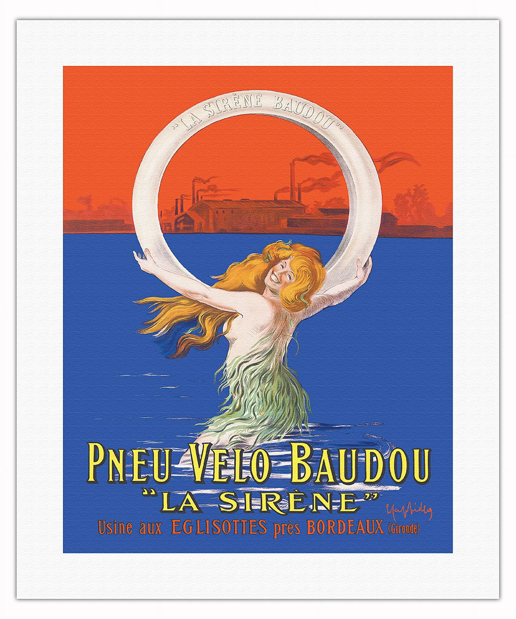 Baudou Bicycle Tire (Pnue Vélo) - La Sirène - Vintage French ...