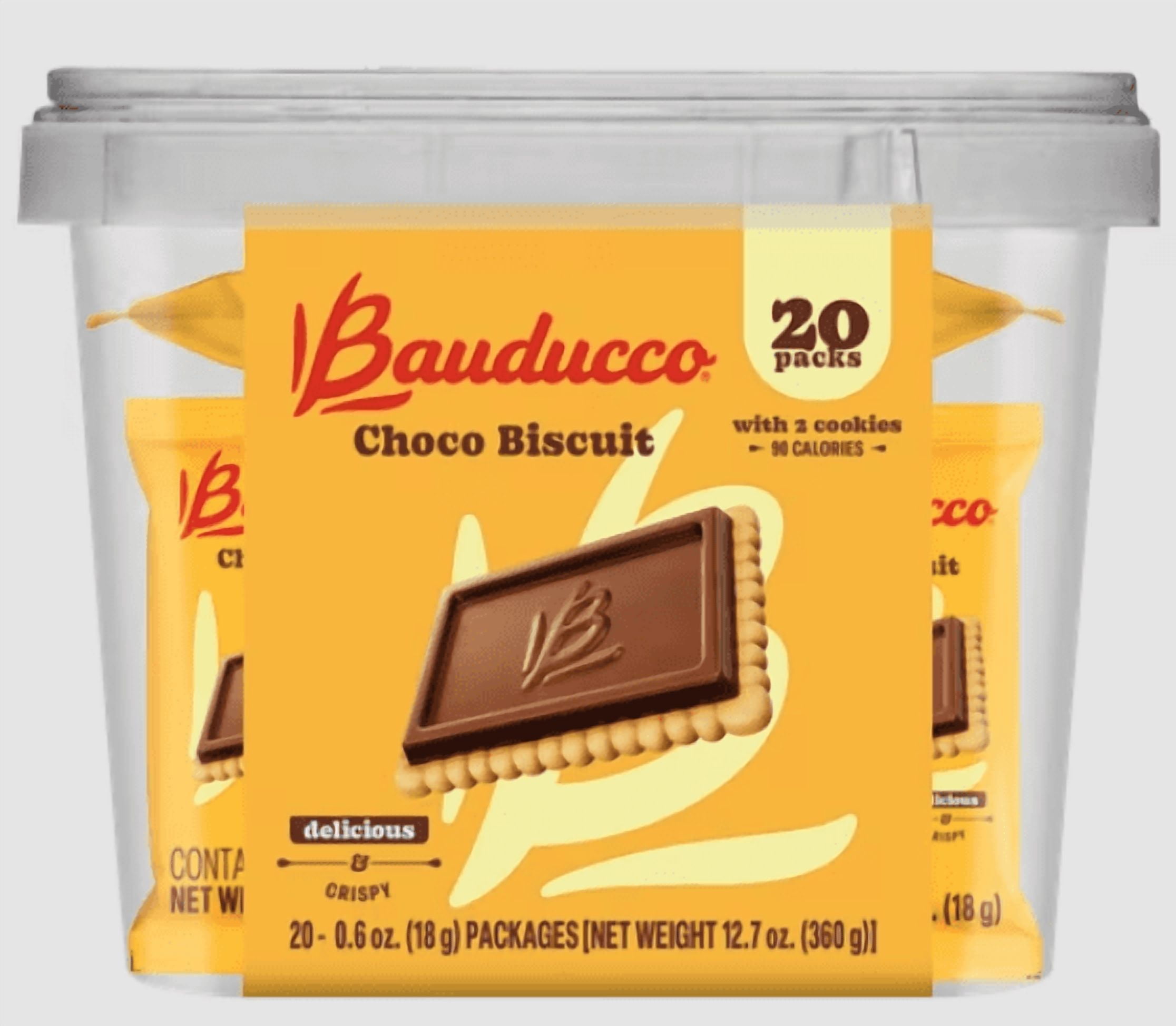 Bauducco Choco Biscuit Cookies with Chocolate Filling, 20 pack ...