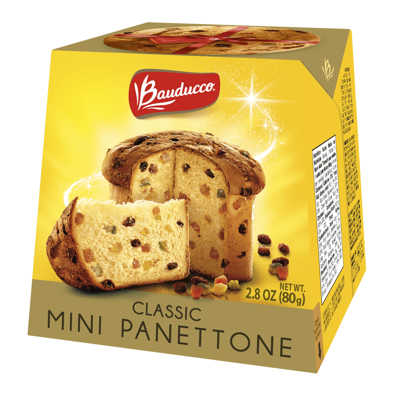 Bauducco Mini Panettone Classic - Italian Dessert with Candied Fruit ...