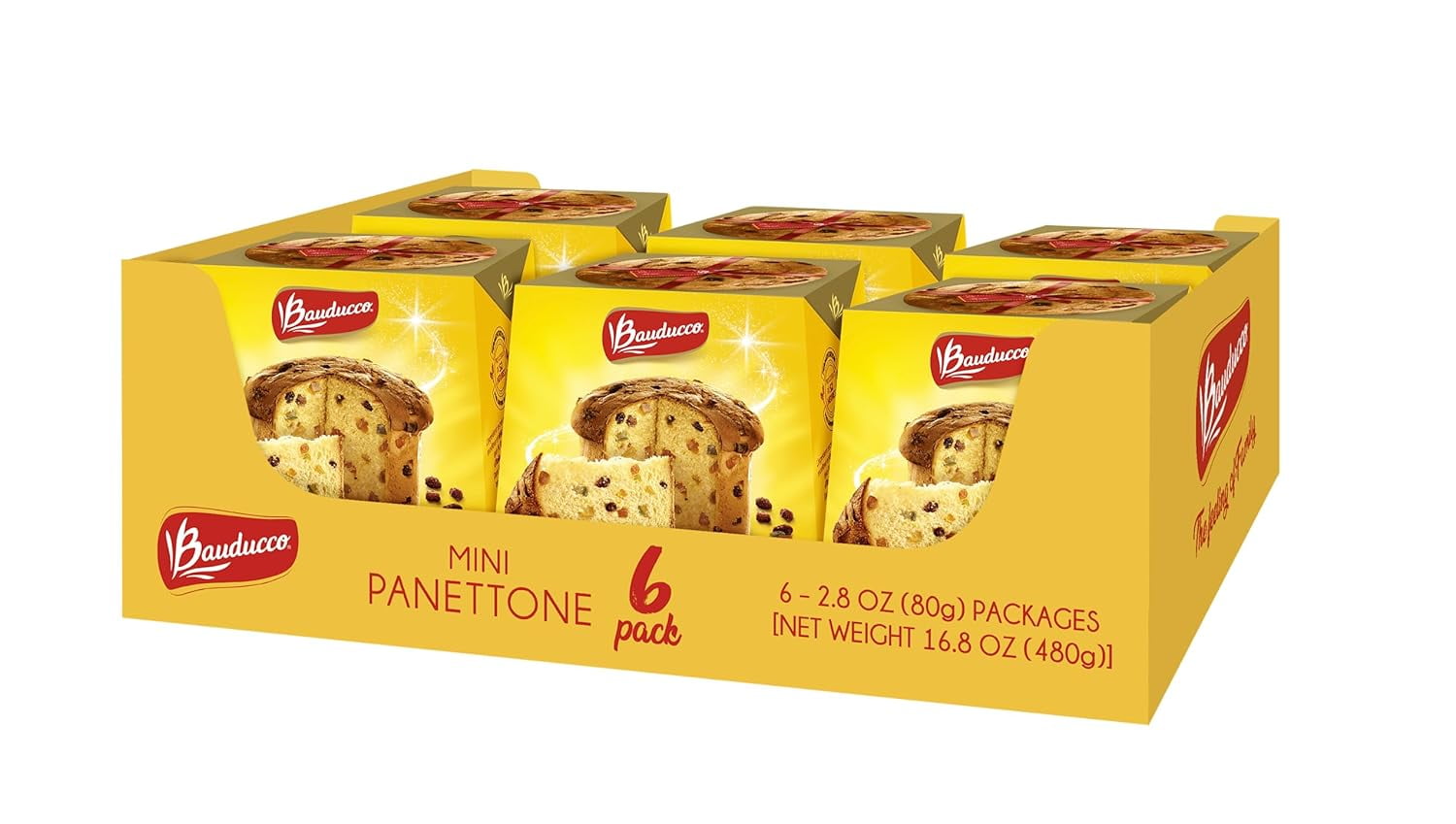 Bauducco Mini Panettone Classic, Moist & Fresh, Italian Bakery, Holiday ...