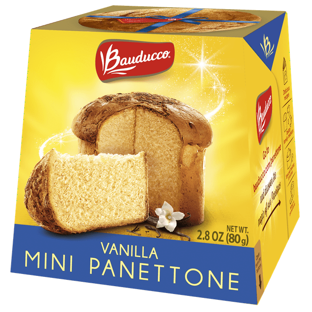 Bauducco Classic Mini Panettone Vanilla Cake, Italian Holiday Treat, 24 ...