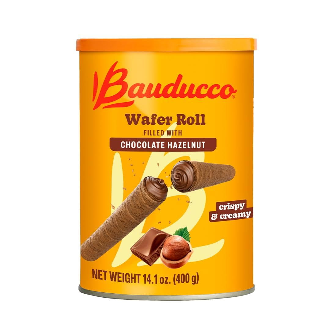 Bauducco Wafer Roll Filled AIF4 with Chocolate Hazelnut - Crispy and ...