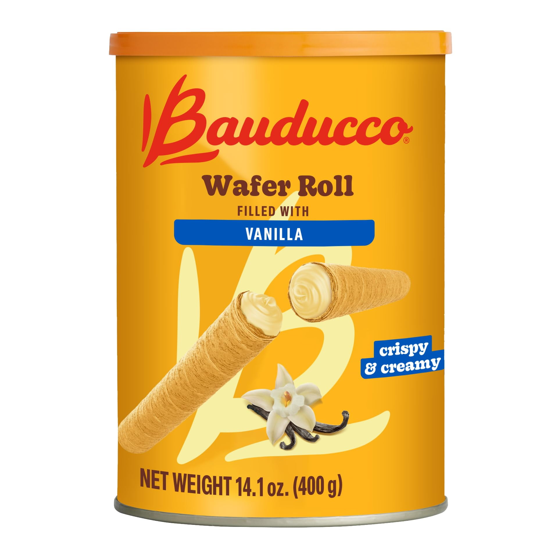 Bauducco Wafer Rolls, Vanilla, YYF14 14.1 oz (Pack Cream-Filled Cookies ...