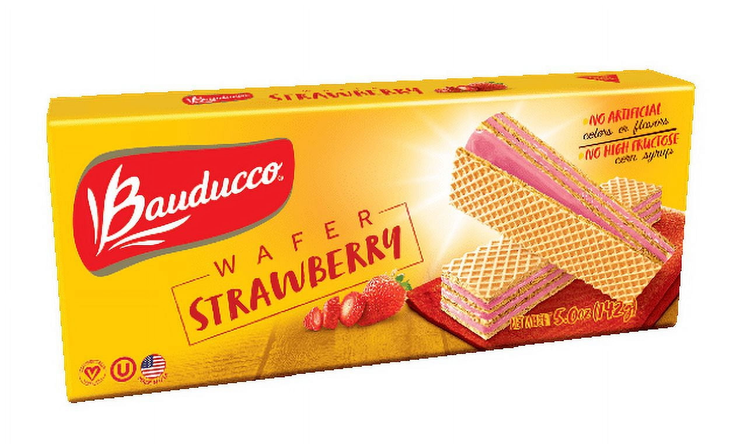 Bauducco Strawberry Crispy Wafer Cookies 5oz with 3 Layers of Cream ...