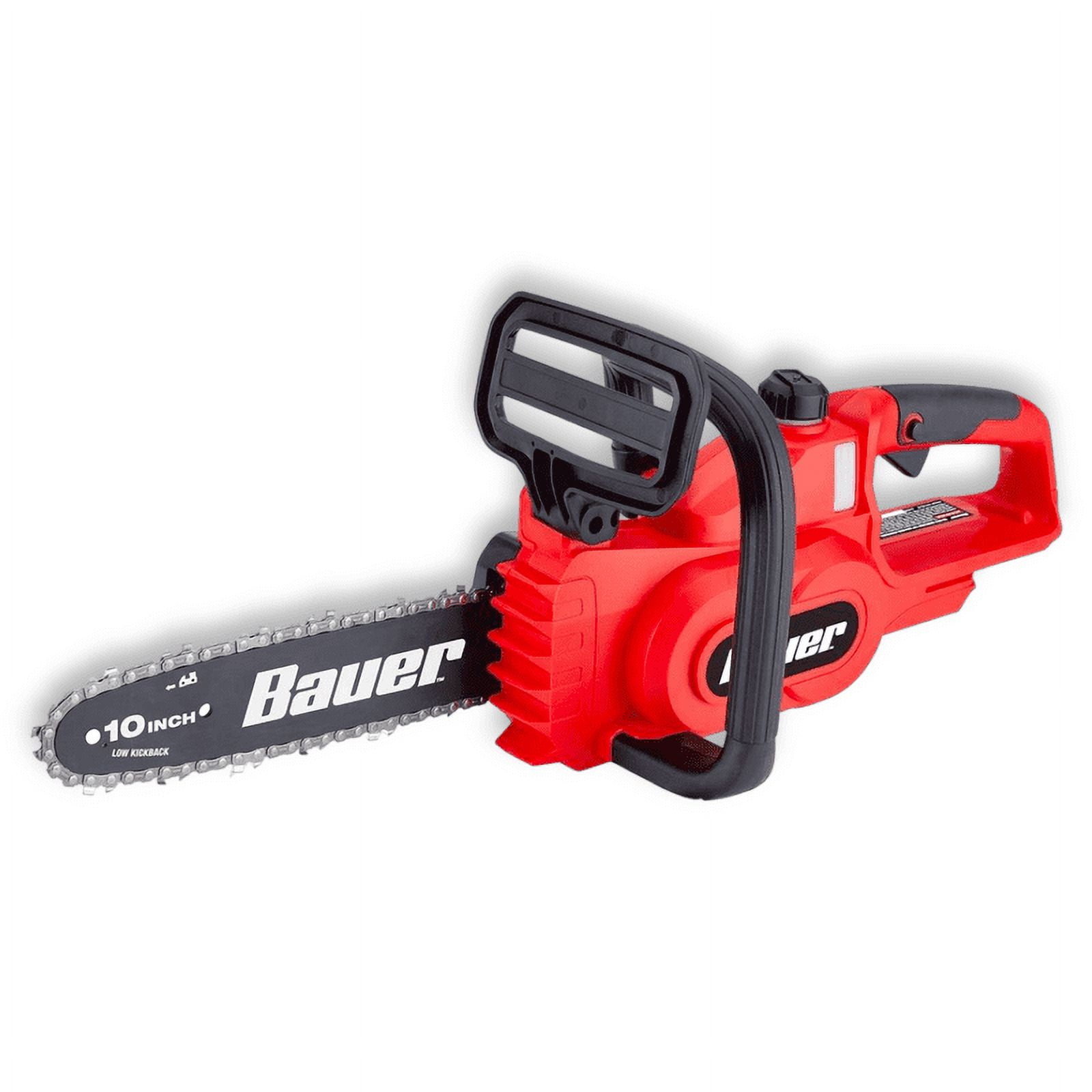 Bauer 20V Cordless Chainsaw 10" Bar, Battery-Powered Brushless (Tool ...