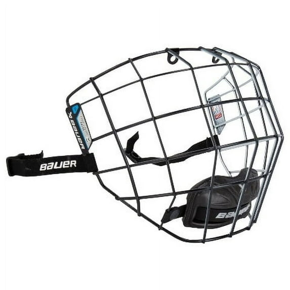 Bauer II Hockey Helmet Face Mask Steel Cage | I2 (Black Outside/White ...