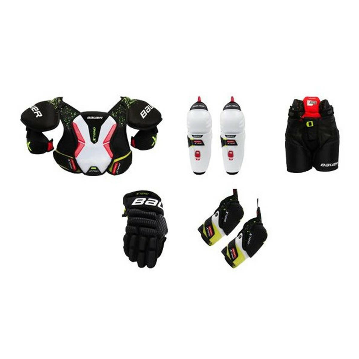 Bauer Vapor X-Tend Youth Ice Hockey Starter Protective Kit, Adjustable ...