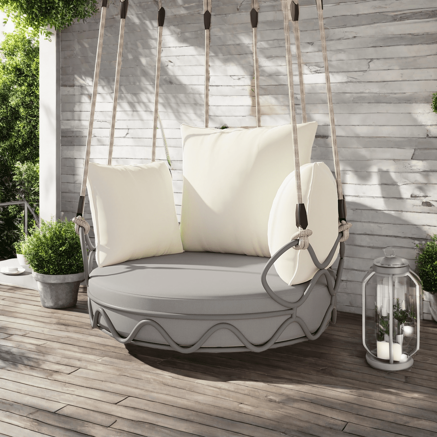 Baugery Hanging Egg Chair Without Stand, Outdoor Patio Egg Swing Chair ...