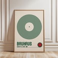 Bauhaus 1919 Exhibition Green Concentric Circles Geometric Abstract Mid ...
