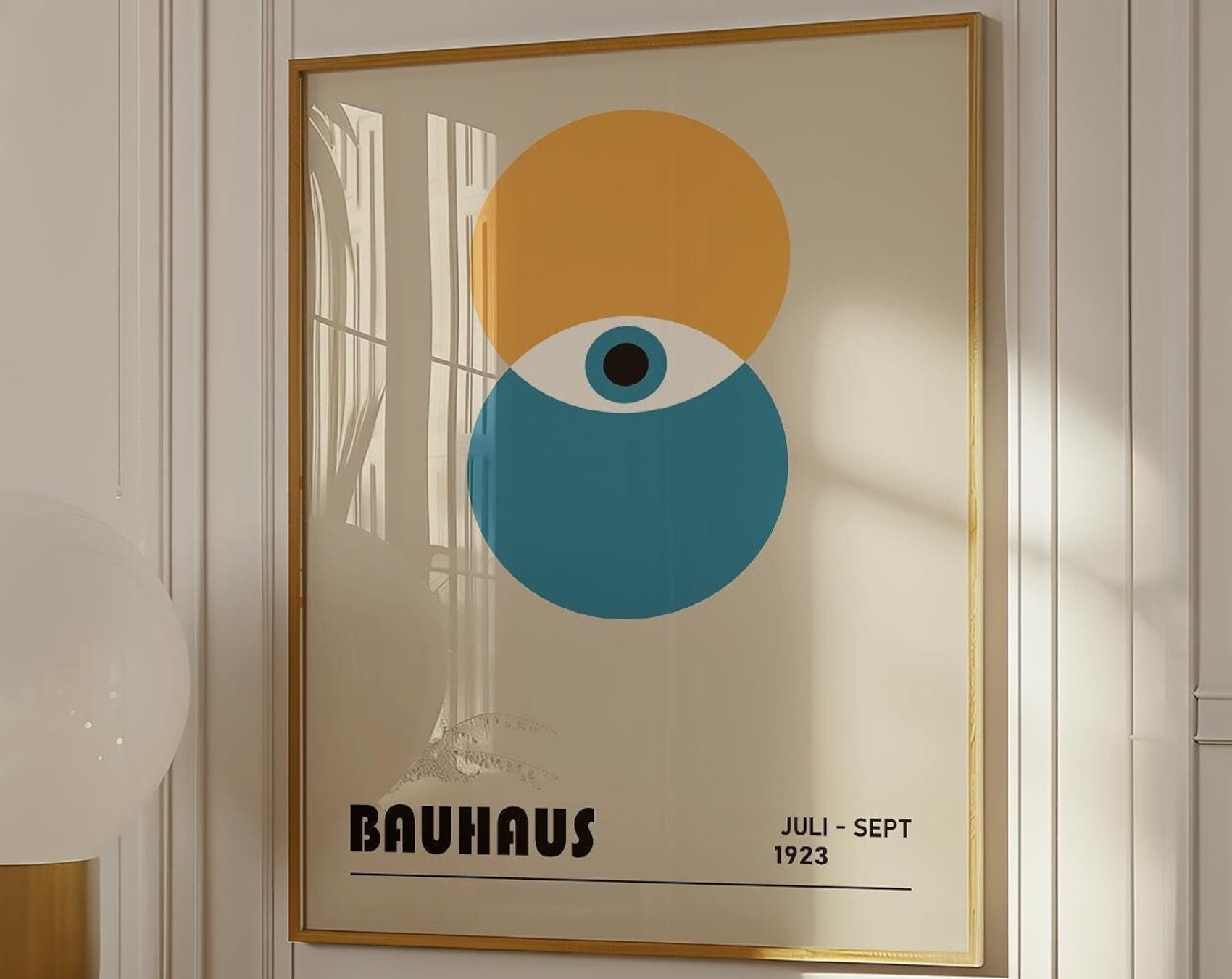 Bauhaus Abstract Eye Wall Art Geometric Print Minimalist Retro Poster ...